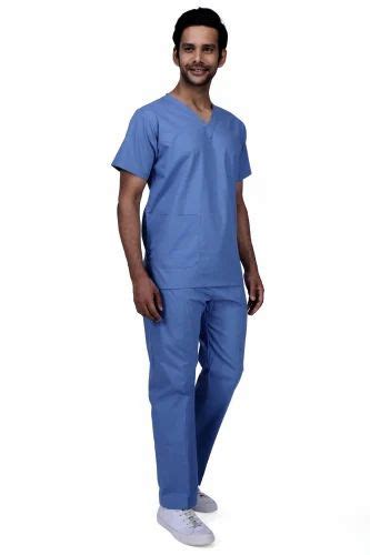 Mix Of Polyester Ot Room Wear Dsv Ocean Blue Male Scrub Suit For