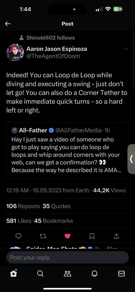 You Can So Loop De Loops And Corner Tethers Man This Game About To Be Amazing Rspidermanps4