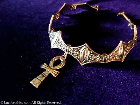 Ankh Choker Egyptian Goth Gothic Vampyre Metal Choker Ankh Necklace