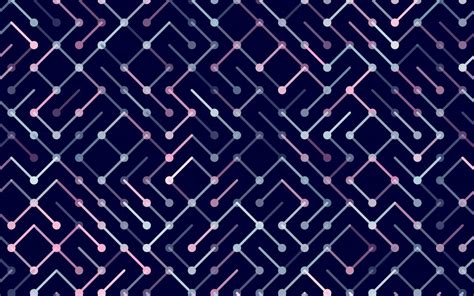 Technology Vector Seamless Pattern Banner Geometric Striped Ornament Monochrome Linear