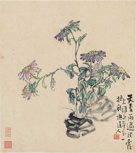 李鱓花鸟册页欣赏 名人字画网