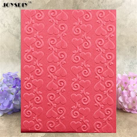 Love Heart Strings Diy Scrapbook Bump Plastic Embossing Folder For