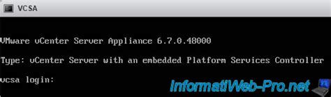 Pr Sentation De La Console De Vcsa Vmware Vcenter Server Appliance Dans Une Infrastructure