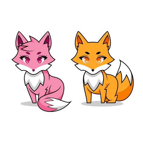 Cute Cartoon Girl Fox