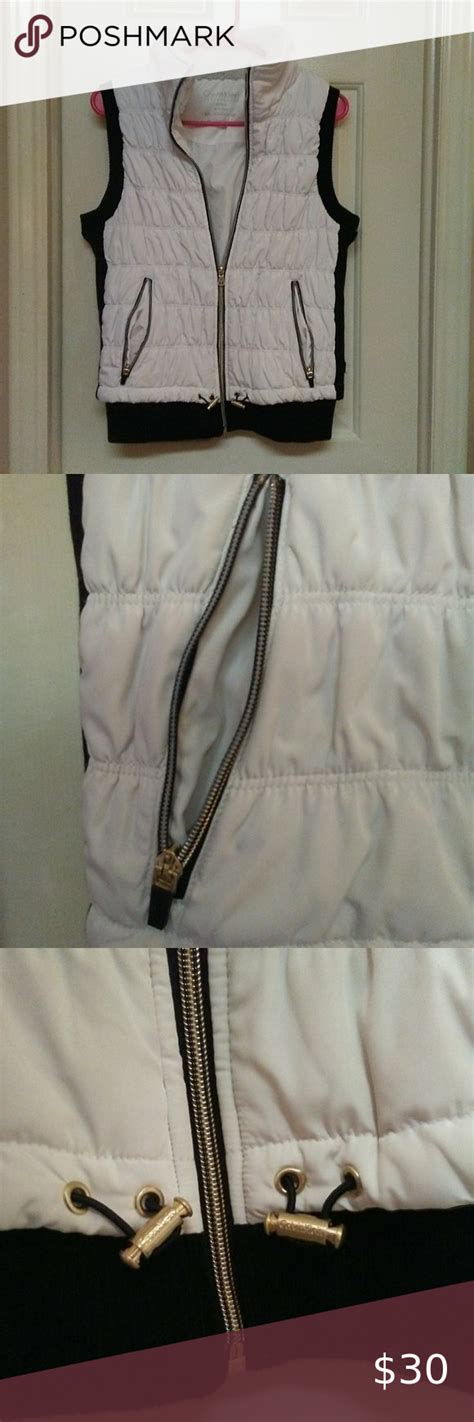 Calvin Klein Puffer Vest With Sherpa Lined Collar Long Black Puffer