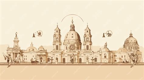 Classical Sketch Of Cathedral Dome Architecture Premium Ai Generated