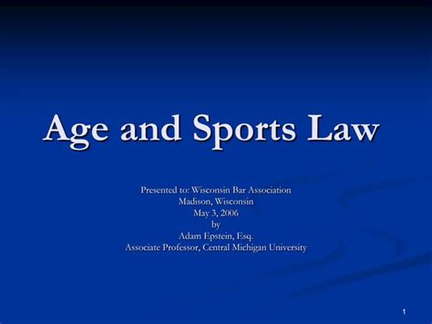 Ageand Sports Ppt