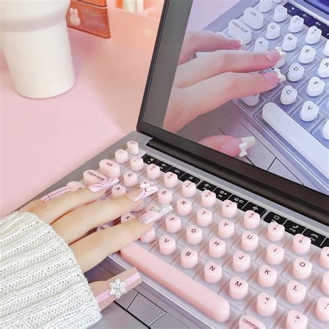 Nadytype Keyboard Cover For Long Nails Typing Gaming Compatible With M