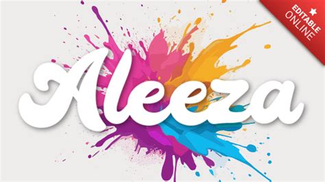 Aleeza Holi Text Effect Generator