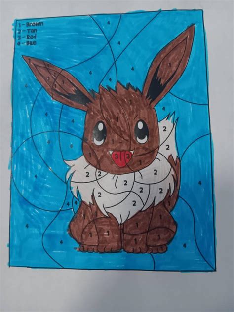 Eevee Color By Number By Sagovir On Deviantart