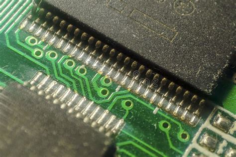 A Close Up View Of A Printed Circuit Board Highlights Intricate Details Of The Components And