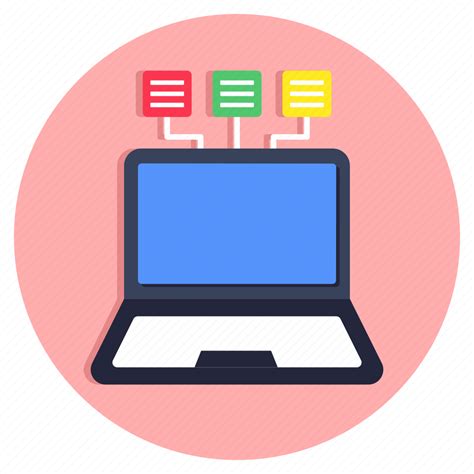 Laptop Network Connection Nodes Flowchart Computer Icon Download