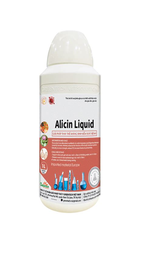 Alicin Liquid Công Ty Cp Giải Pháp Thú Y Công Nghệ Xanh