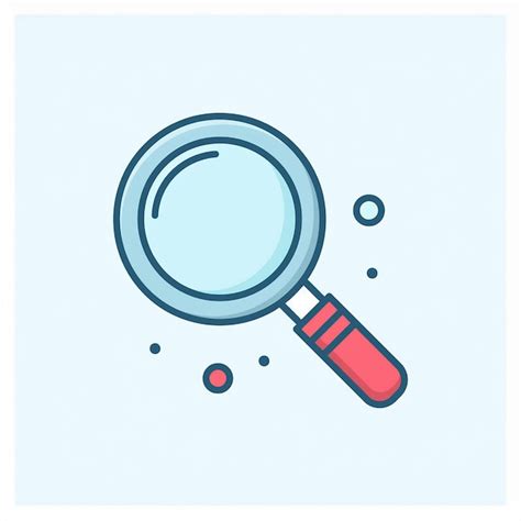 A Drawing Of A Magnifying Glass And A Red Handle Premium Ai Generated