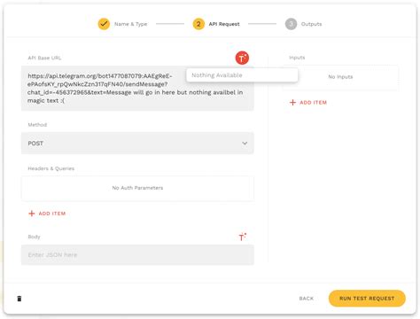 Telegram Notification Get Help Adalo