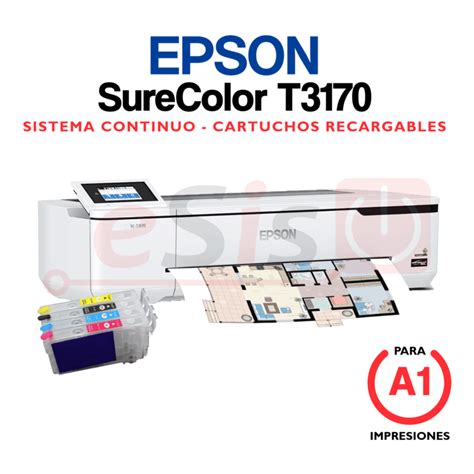 Plotter Epson Surecolor T3170 A1 Sistema Continuo Cartuchos Recargables Open Box Esis