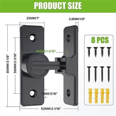 Barn Door Lock Hardware 90 Degree Heavy Duty Gate Latches Flip Latch