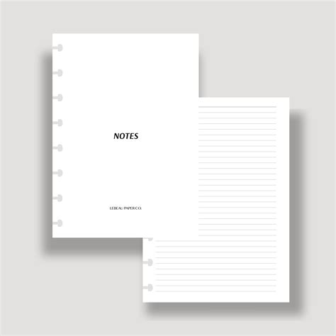 Lined Notes Inserts Lebeau Paper Co