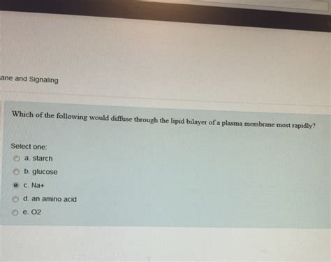 solved which of the following would diffuse through the