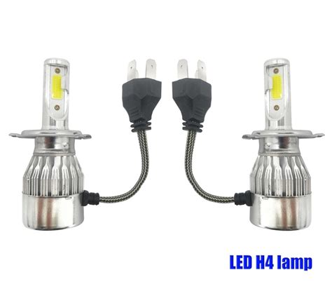Комплект LED ламп H4 ближний и дальний свет HeadLight. Активный кулер ...