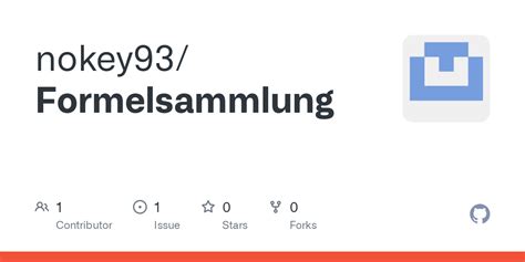 Github Nokey93formelsammlung