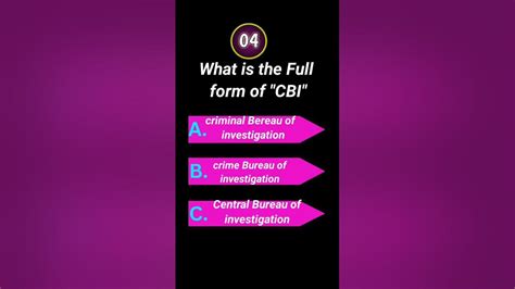 Cbi Full Form Shortsvideo Viral 💯👍 Youtube