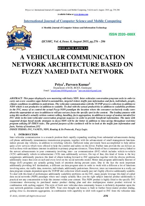 A Vehicular Communication Network Architecture Based On Fuzzy Named