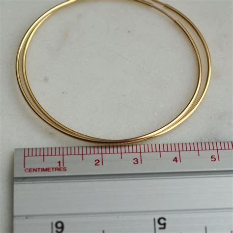 50mm Gold Hoop Earrings Dainty Gold Hoops Big Gold Hoops Etsy