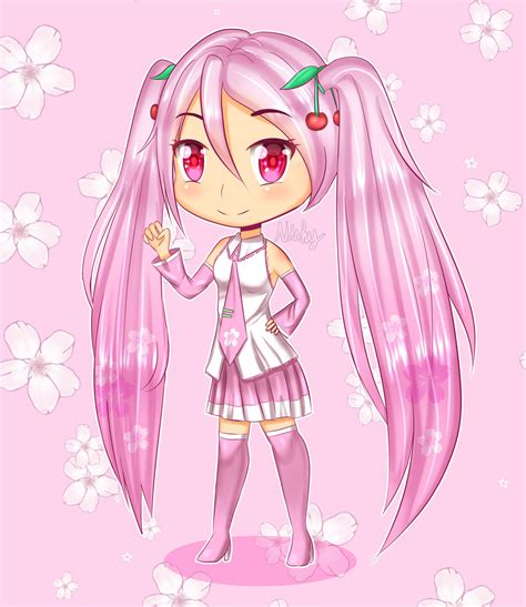Chibi Sakura Miku By Arttasticnishy On Deviantart