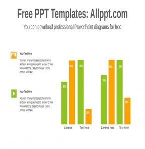 mẫu powerpoint bar chart comparative PPT diagram