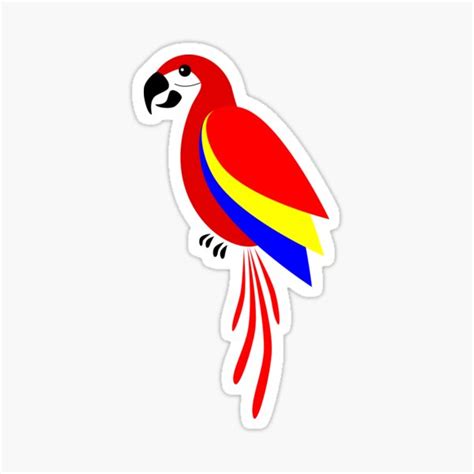 Scarlet Macaw Sticker For Sale By MixMixtli Redbubble