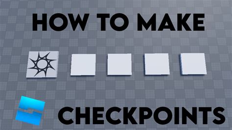 How To Make Checkpoints On Roblox Studio Youtube