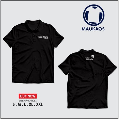 Jual TRIANGLE Polo Shirt Kaos Polo Indihome Fiber Telkom Kaos