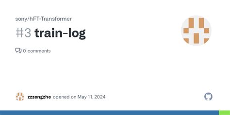 Train Log · Issue 3 · Sonyhft Transformer · Github