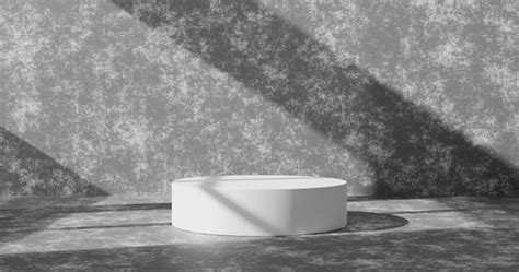 흰색 장면 배경 빈 스튜디오에서 맑은 그림자와 간단한 배경에 제품 표시 빈 받침대 또는 연단 플랫폼 3d 렌더링 프리미엄 사진