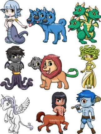 Ancient Greek Mythical Creatures Cartoon Clipart FriendlyStock