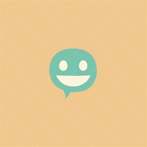 Premium Vector Smiley Face Chat Bubble Icon