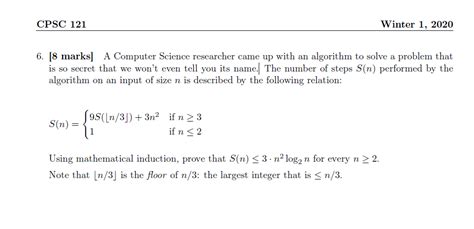 Solved Cpsc Winter Marks A Computer Chegg