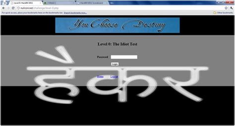 Deva Me Myself And Infosec Nullcon Hackim 2011 Ctf Writeup Levels 0 4