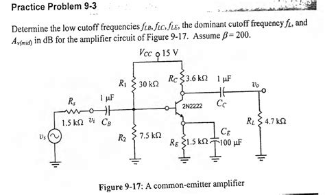 Solved Determine The Low Cutoff Frequencies Flbflcfle The