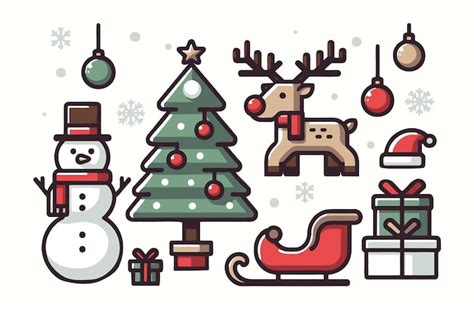 크리스마스 ⁇ 터 클리파트 ⁇ 터 Eps 프리미엄 벡터