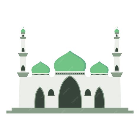 Mesquita Islâmica Minimalista Moderna Simples Que Constrói Ilustração