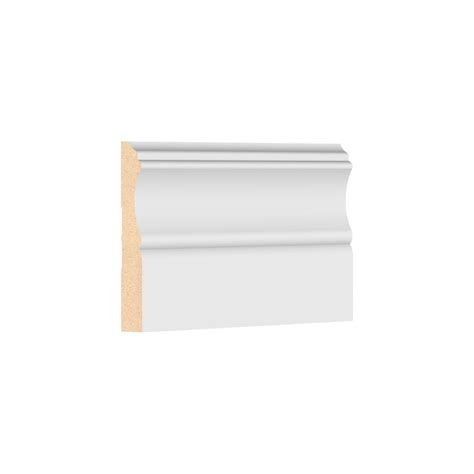 Metrie 19 32 In X 2 1 2 In X 8 Ft White Primed Mdf Baseboard 1683820 Rona