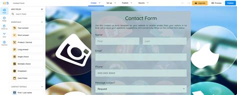 help create contact form without coding 123formbuilder