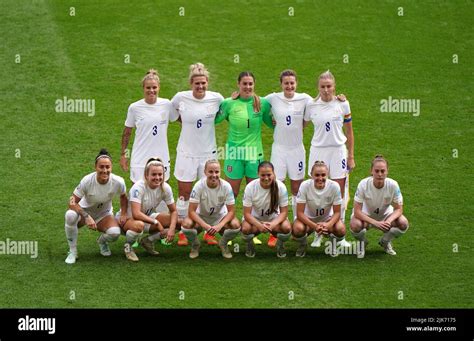 Das Englische Team Steht Vor Dem UEFA Women S Euro 2022 Finale Im