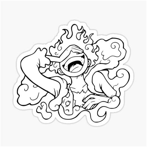 Luffy Gear5 Sticker For Sale By Sandsgnn Redbubble