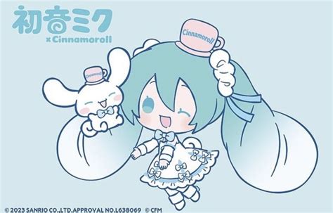 Cinnamonroll X Hatsune Miku Collaboration Miku Hatsune Chibi Hatsune