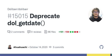 Deprecate Dolgetdate By Ahuahuachi · Pull Request 15015 · Dolibarrdolibarr · Github