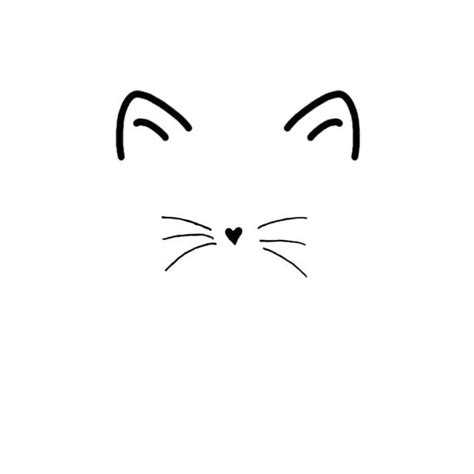 Cat Face Cat Heart Nose Svg  Png Cricut And Silhouette Etsy India