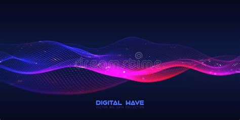 Abstract Digital Audio Wave Of Particles With Bokeh Futuristic Ai